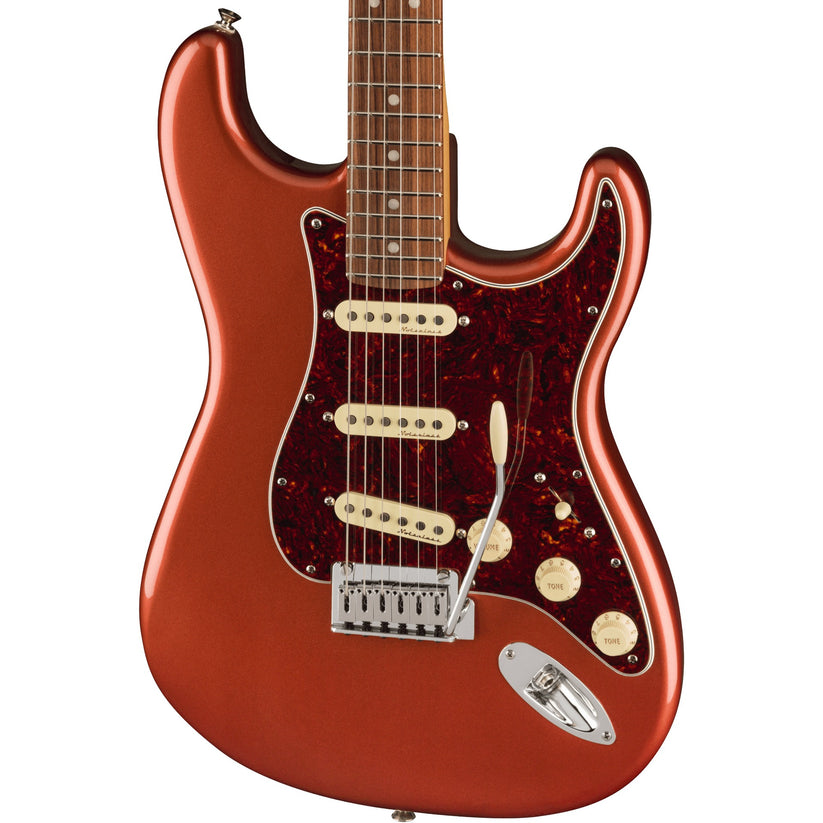 Fender Player Plus Stratocaster® Electric Guitar, Aged Candy Apple Red ...