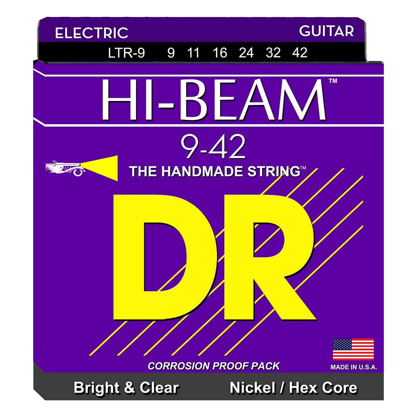 DR Strings Electric Guitar Strings, Hi-Beam, Hex Core 9-42 – Alto Music