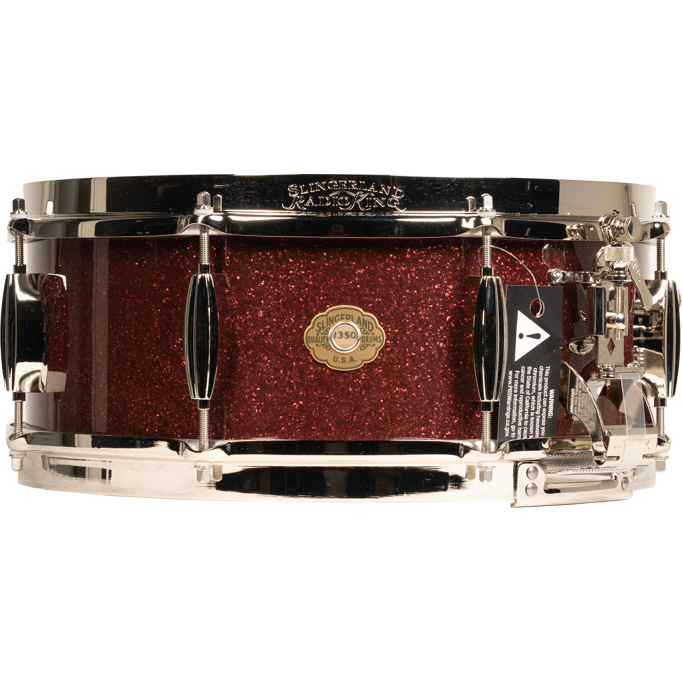Slingerland Radio King 5.5x14 Solid Maple Snare Drum - Maroon Glass ...