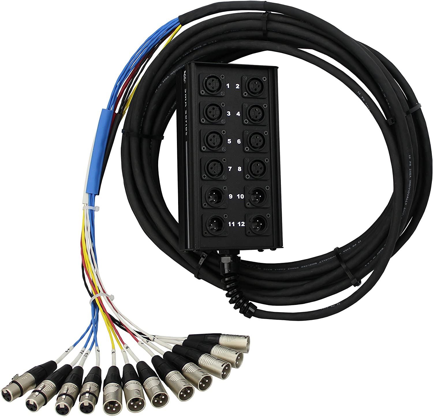 Pro Co SMA0804FBX-50 StageMaster 8x4 Stage Snake with XLR Returns - 50 ...