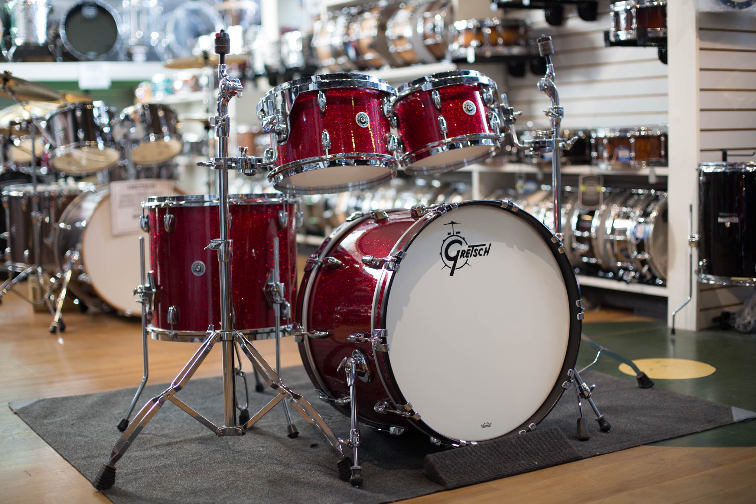 Gretsch Brooklyn Series Drum Kit in Red Glass Nitron Wrap GBE8246CRM ...
