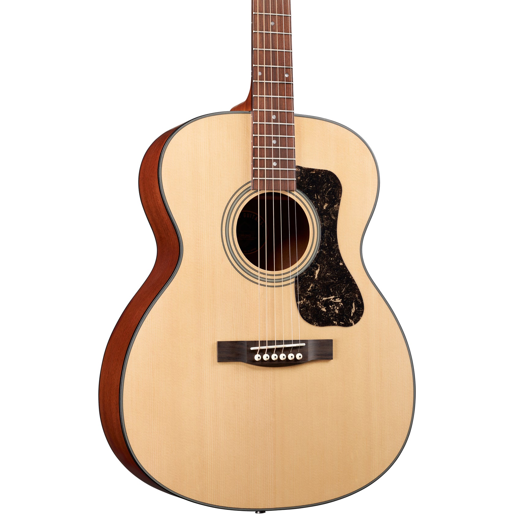 Guild OM-340 Natural Orchestra Model Acoustic Guitar - Solid Spruce To ...