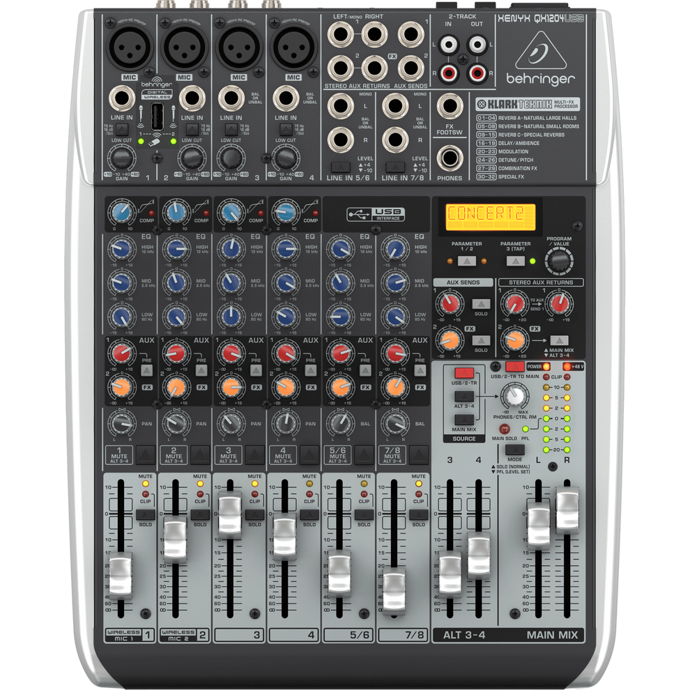 Behringer Xenyx QX1204USB Mixer with USB and Effects – Alto Music