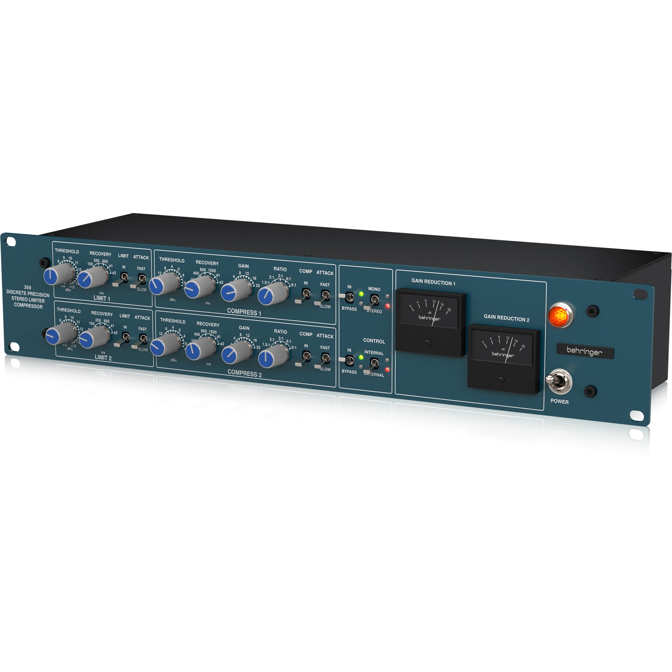 Behringer 369 Classic 2-Channel Precision Stereo Compressor and Limite ...