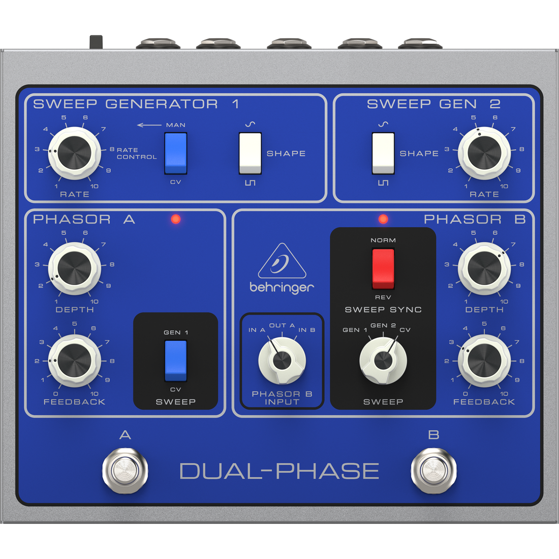 Behringer DUAL-PHASE Dual Phase Shifter with 12 Opto-Couplers – Alto Music