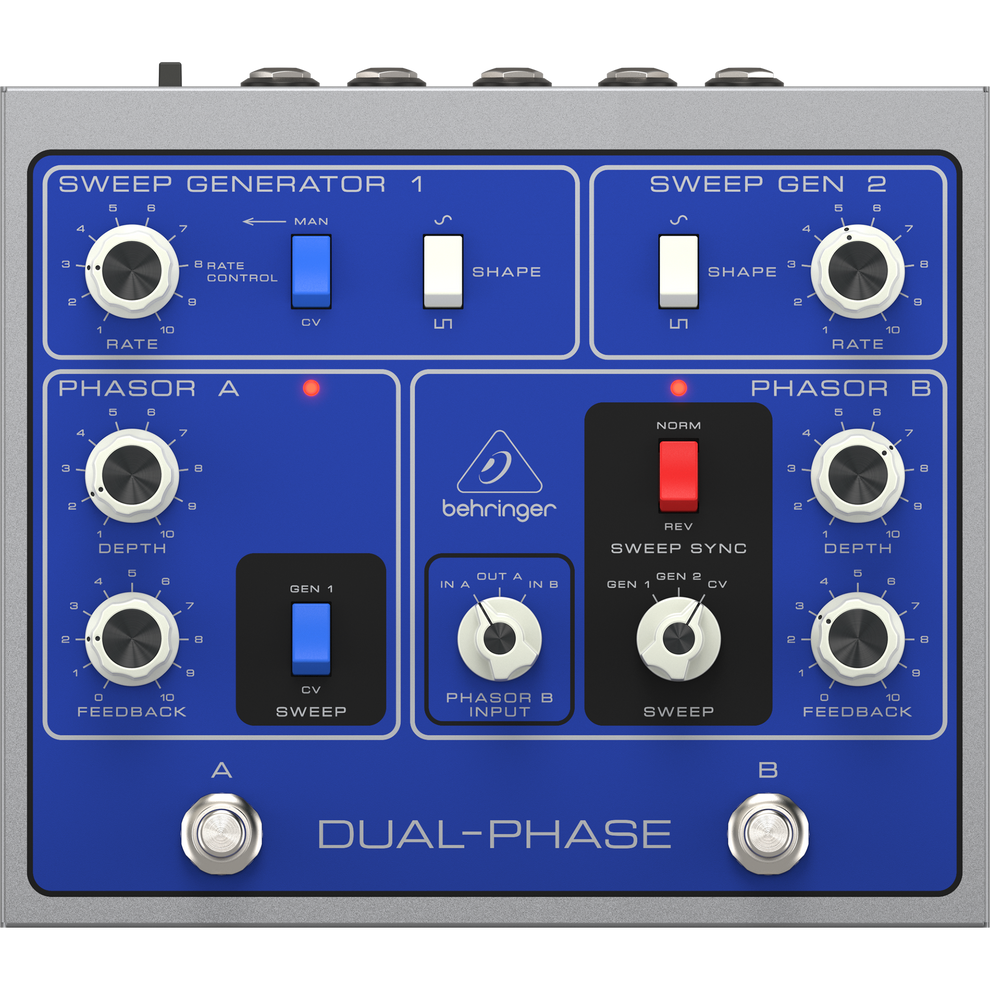 Behringer DUAL-PHASE Dual Phase Shifter with 12 Opto-Couplers – Alto Music