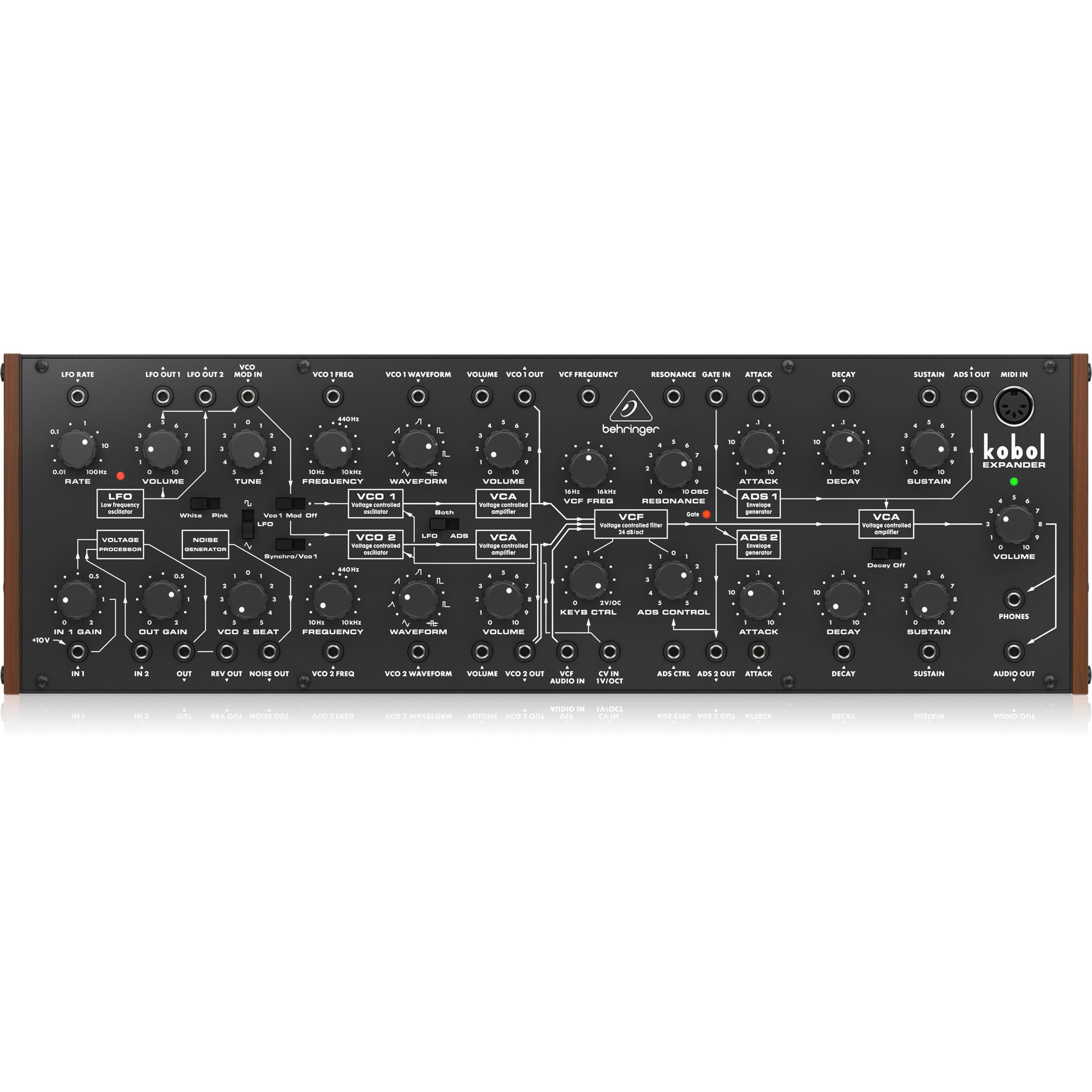 Behringer Kobol Expander Analog Semi-Modular Synthesizer with 2 VCOs ...