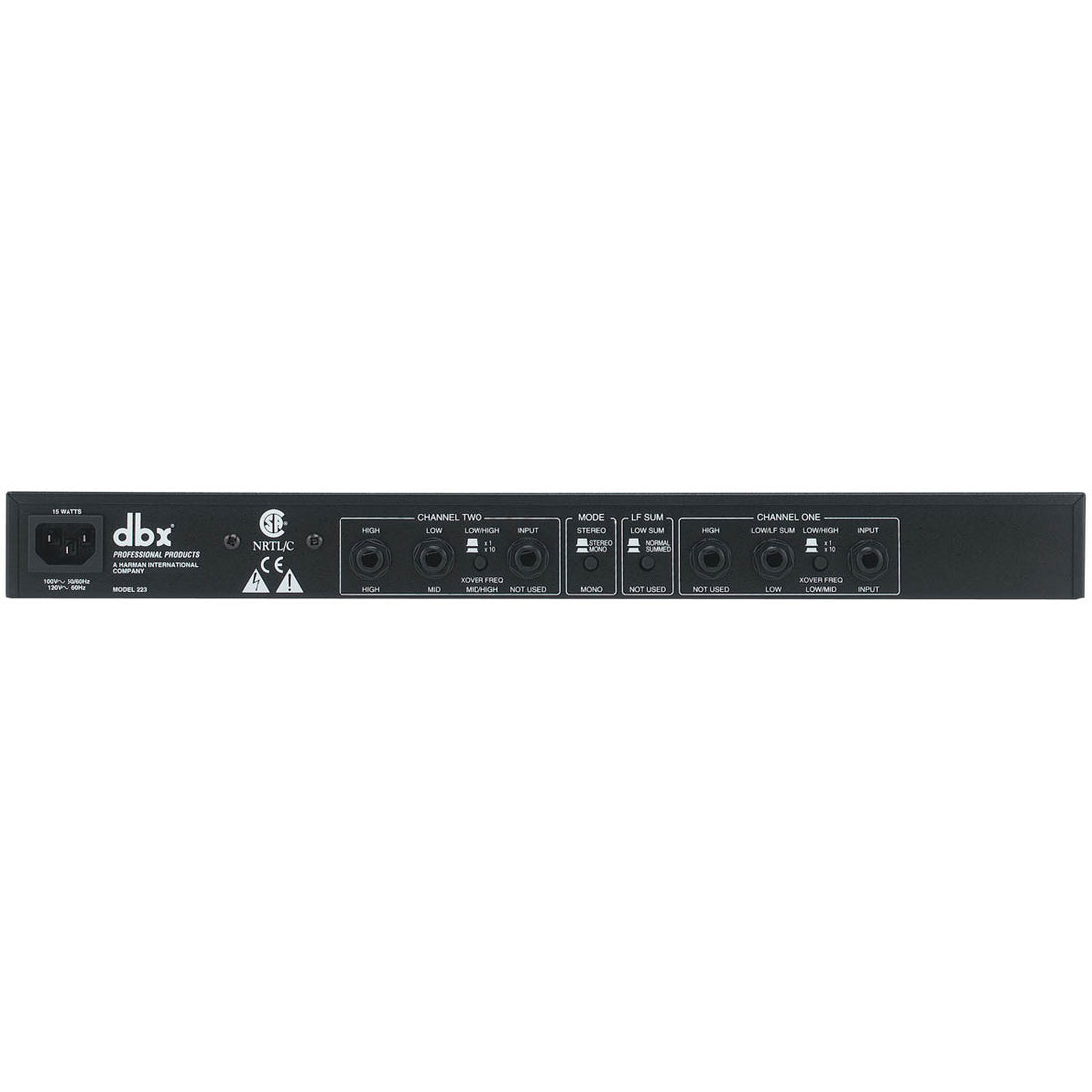 DBX 223 Stereo 2-Way, Mono 3-Way Crossover – Alto Music